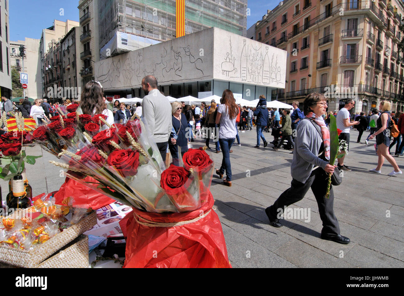St. George´s day in Barcelona Stock Photo - Alamy