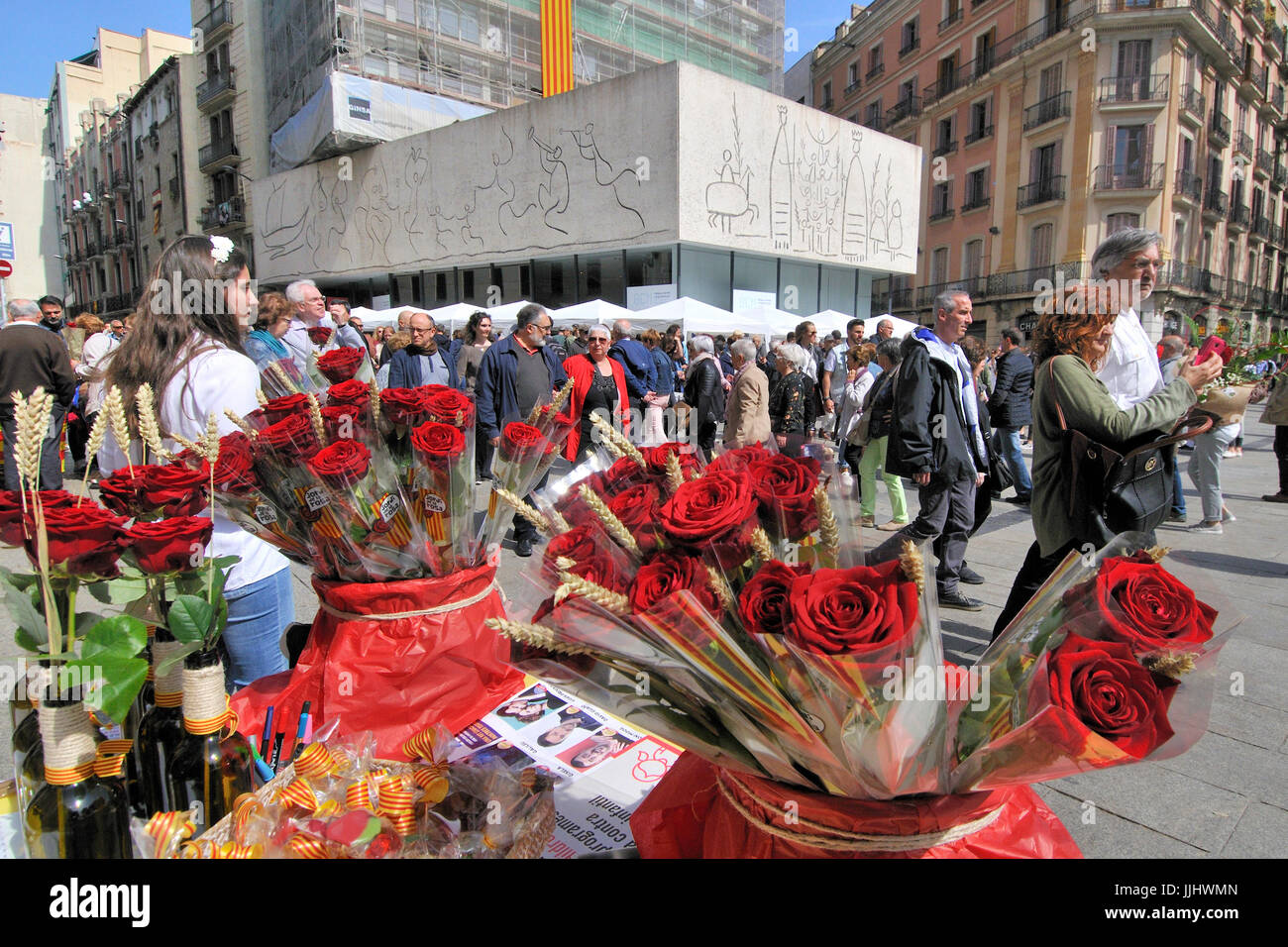 St. George´s day in Barcelona Stock Photo - Alamy