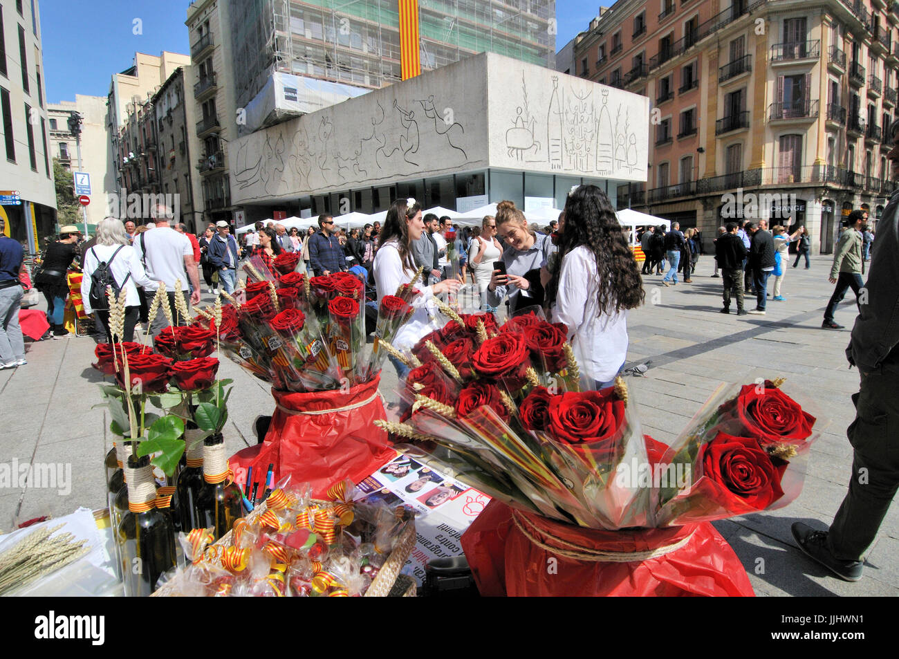St. George´s day in Barcelona Stock Photo - Alamy