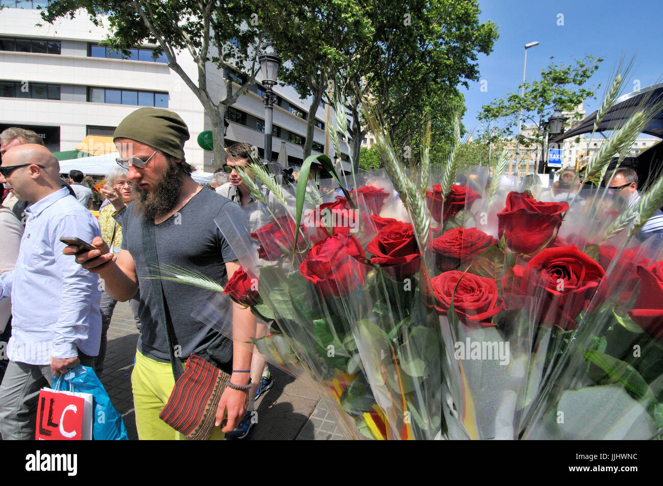 St George´s Day Catalan holiday, Barcelona. Catalonia. Spain Stock ...