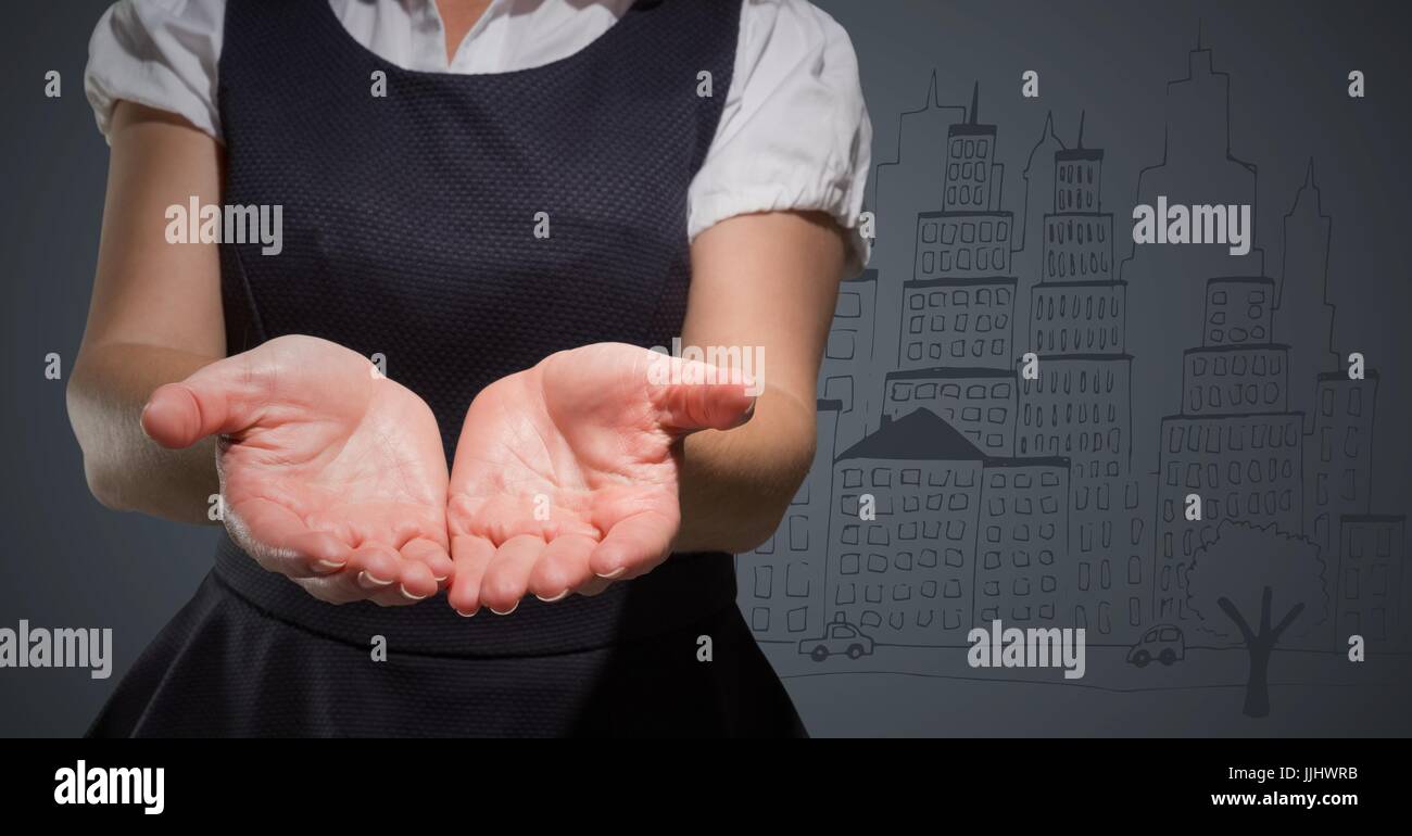 Animation mid section caucasian woman hi-res stock photography and ...