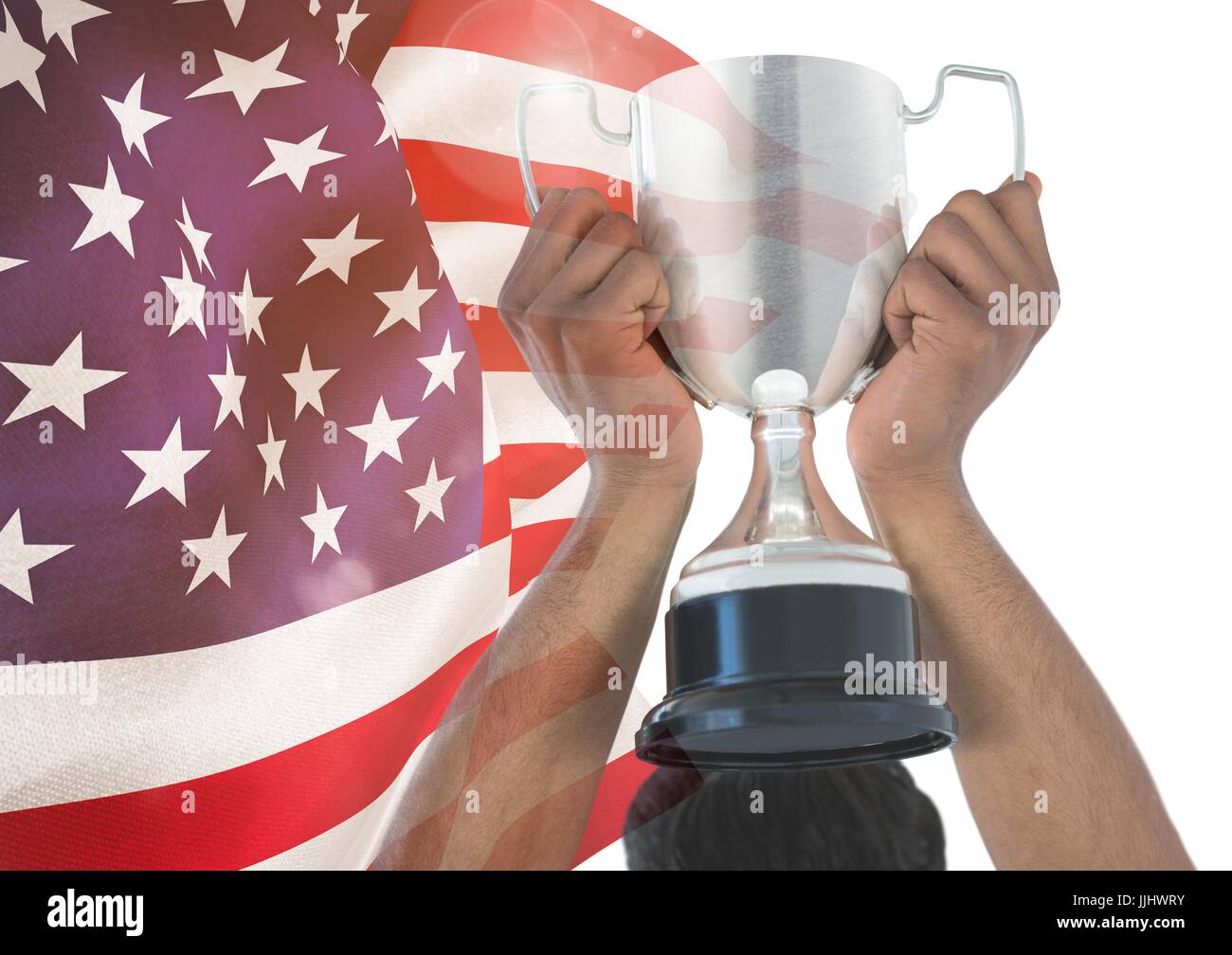 Lifting trophy behind hi-res stock photography and images - Alamy
