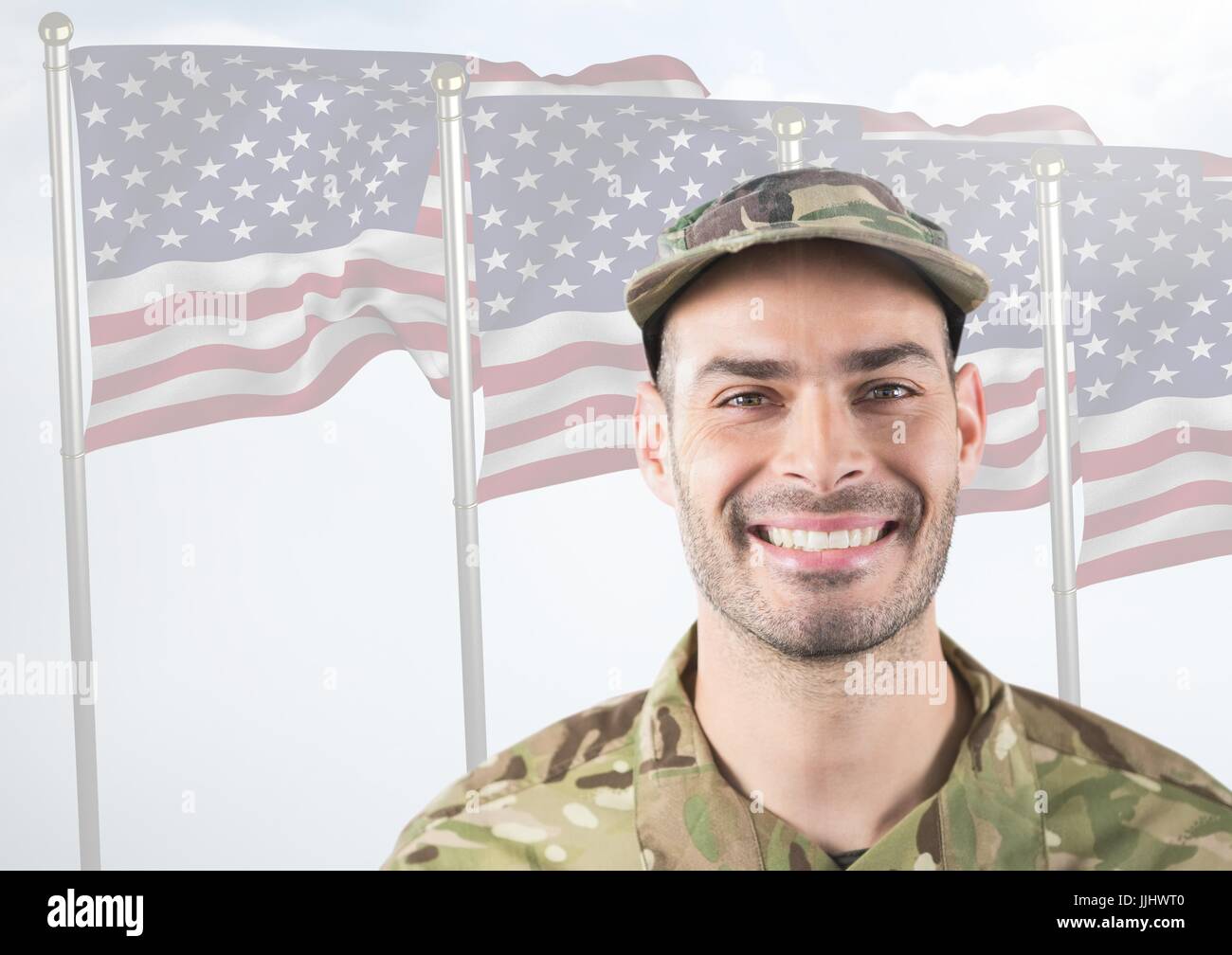 Portrait smiling military soldier hi-res stock photography and images ...