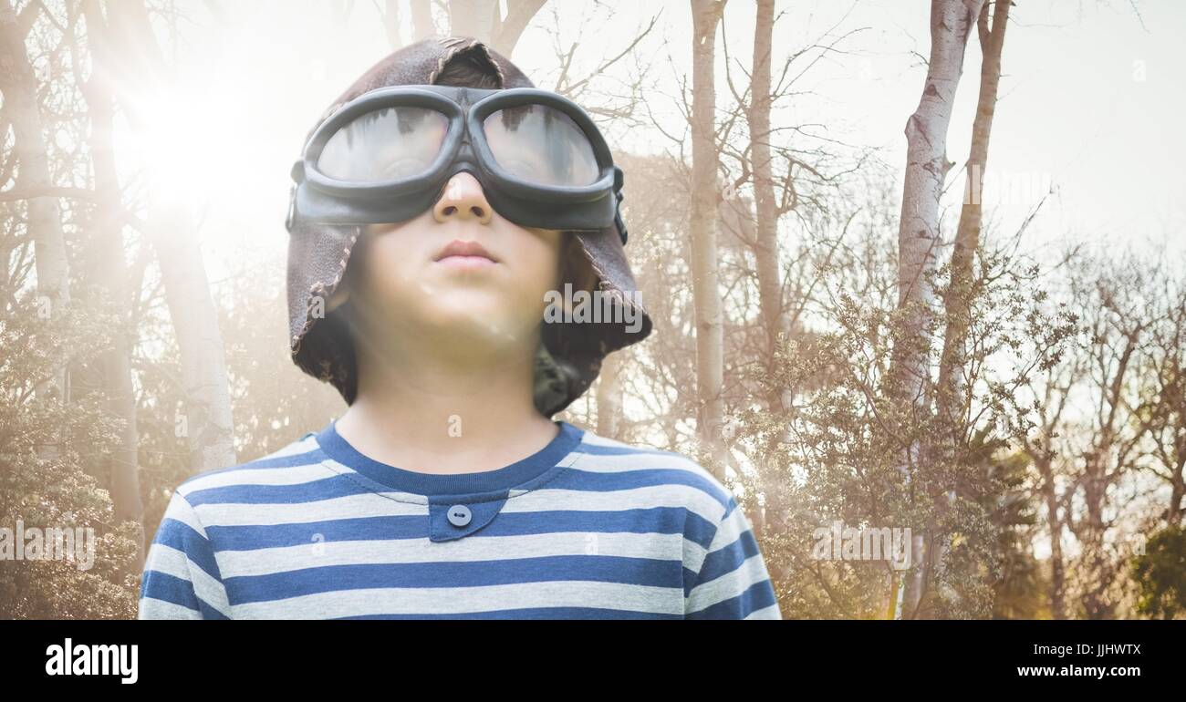 Boy pilot goggles hi-res stock photography and images - Alamy