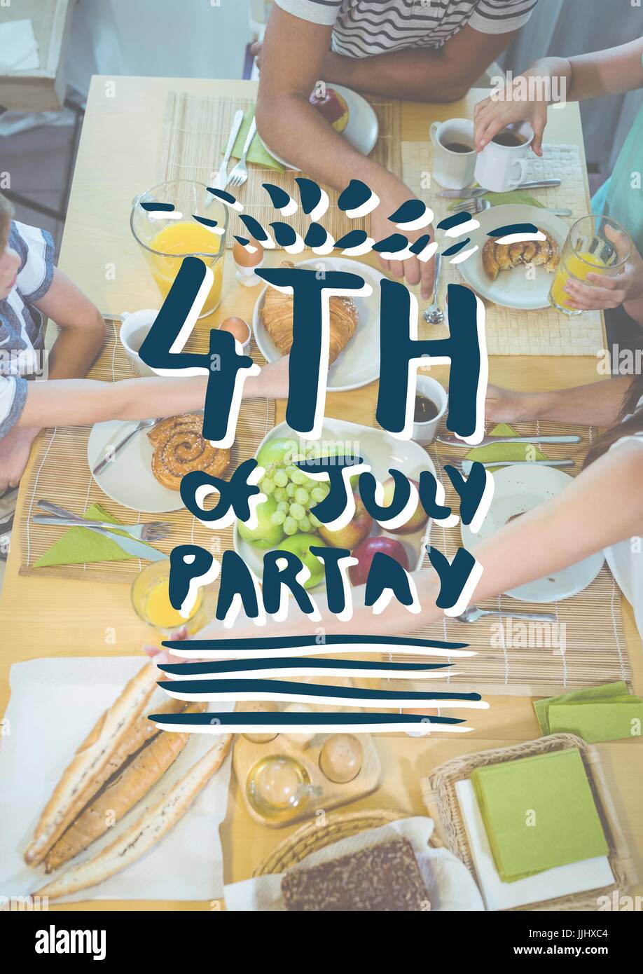 Dining table overhead hi-res stock photography and images - Alamy