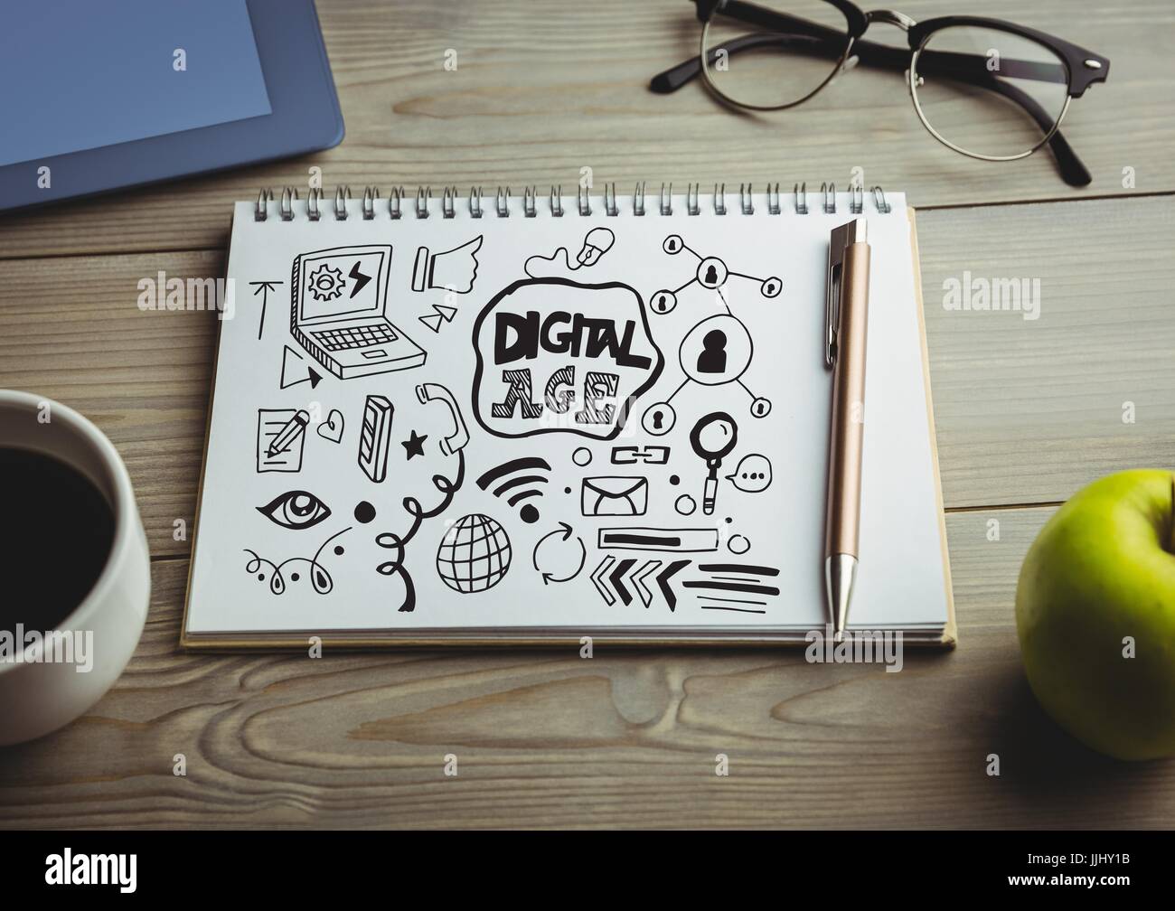 Pen supply doodle hi-res stock photography and images - Alamy