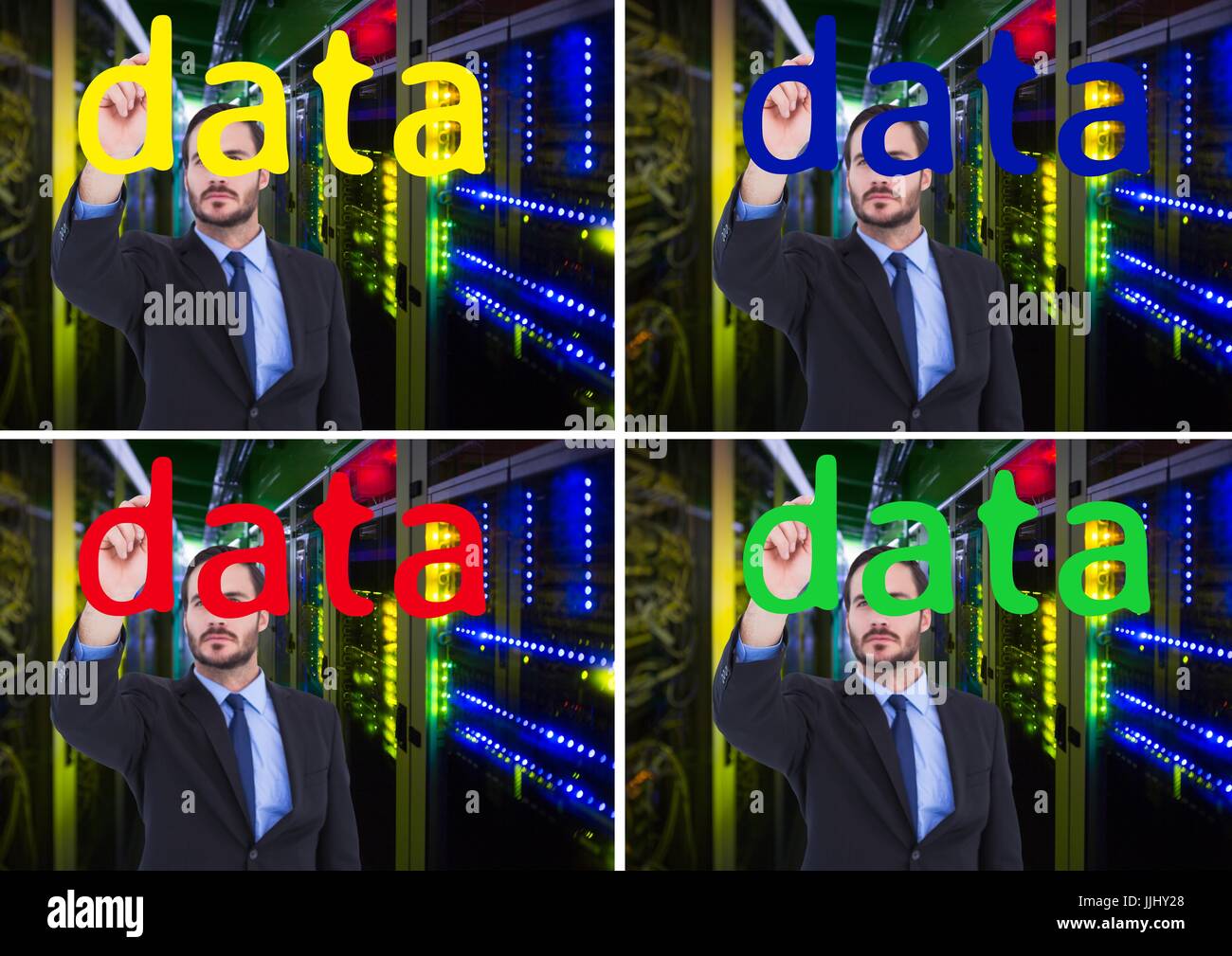 Data worker, writing DATA on the screen Stock Photo - Alamy
