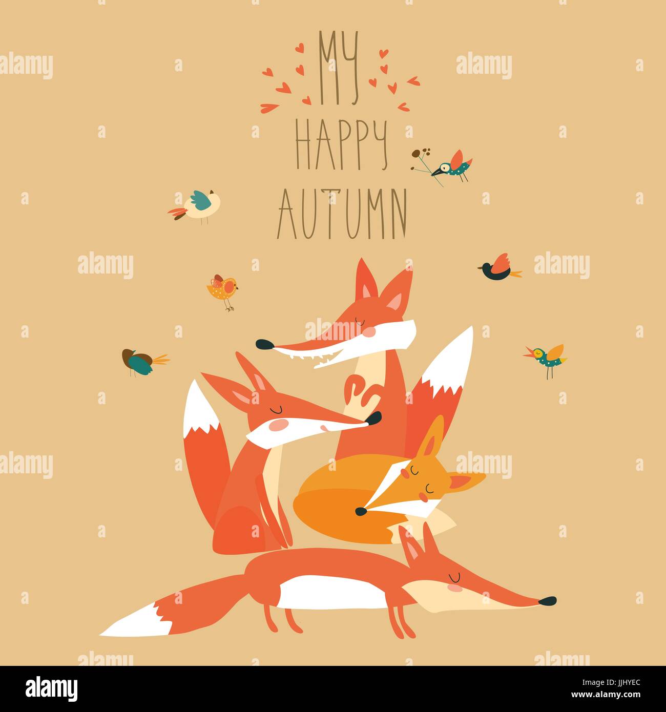 Cute birds sitting on Stock Vector Images - Alamy