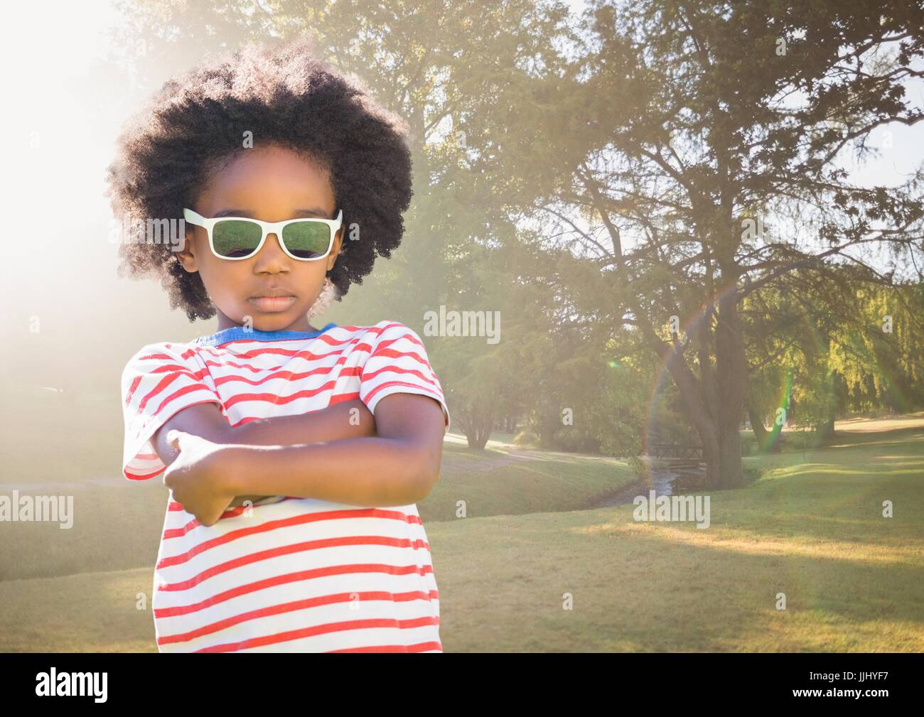 Child arms folded hi-res stock photography and images - Alamy