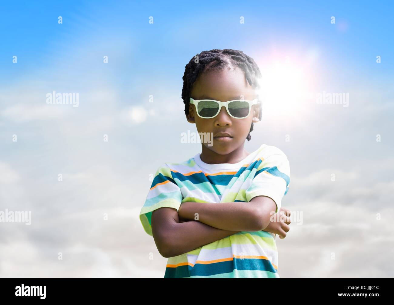 Boy sun flare hi-res stock photography and images - Alamy