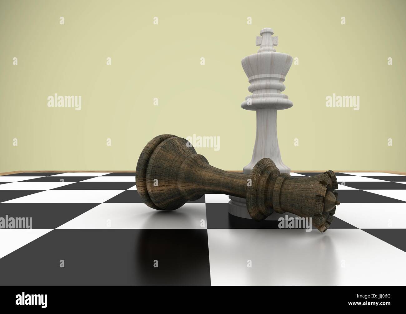 3D Chess pieces against green background Stock Photo - Alamy