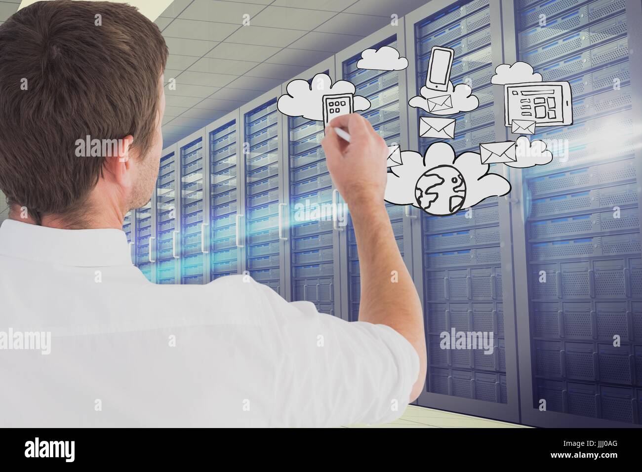 Tablet device drawing cloud hi-res stock photography and images - Alamy