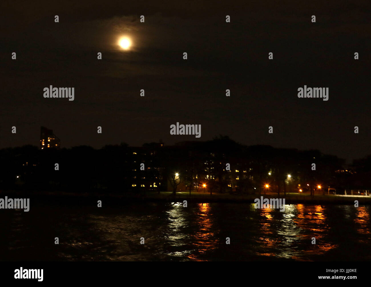 Moon and street lights hi-res stock photography and images - Alamy