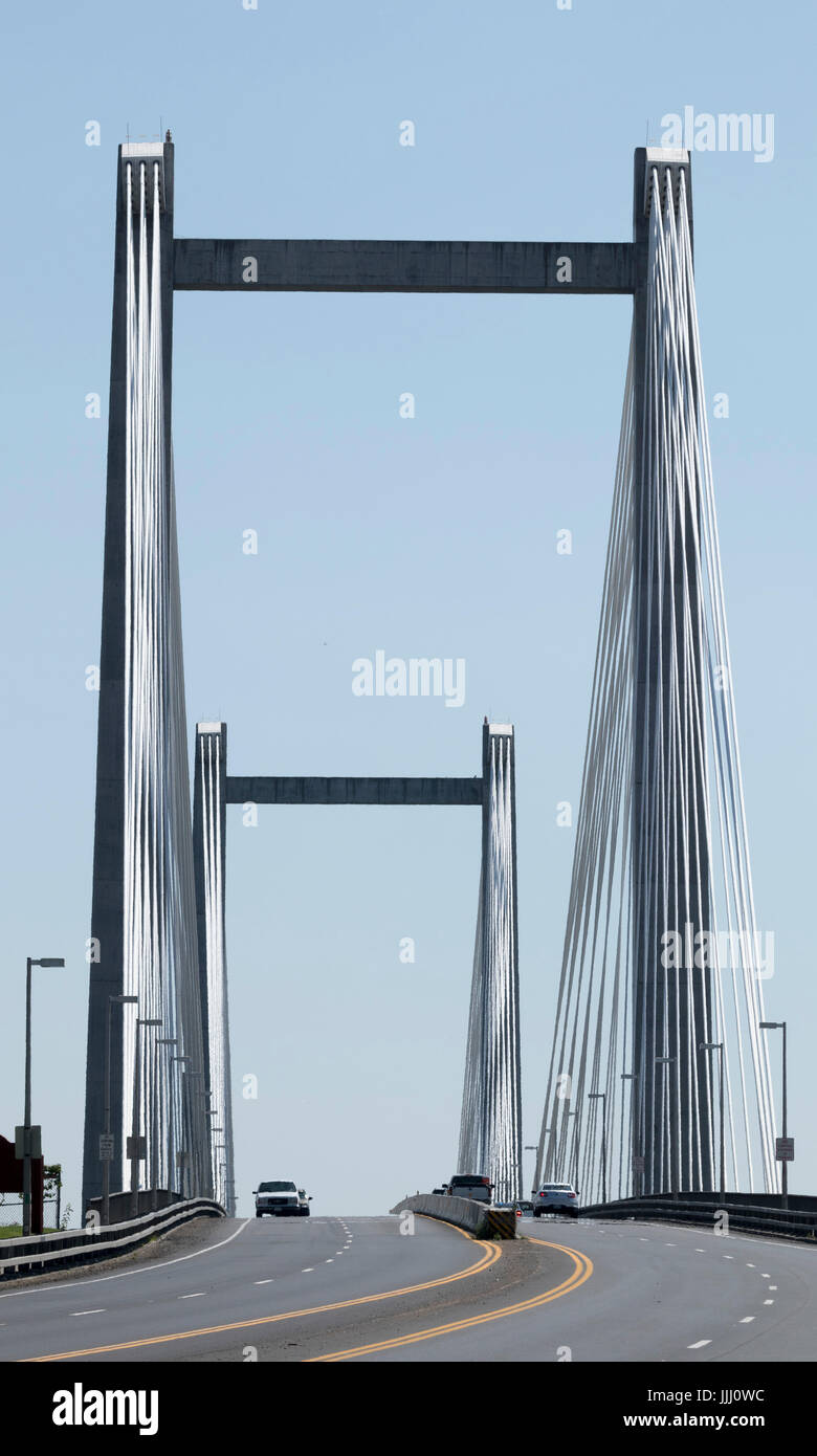 The Cable Bridge, officially called the Ed Hendler Bridge, spans the ...