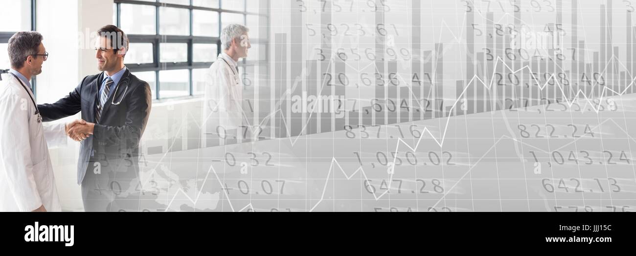 Medical business meeting with grey finance graph transition Stock Photo ...