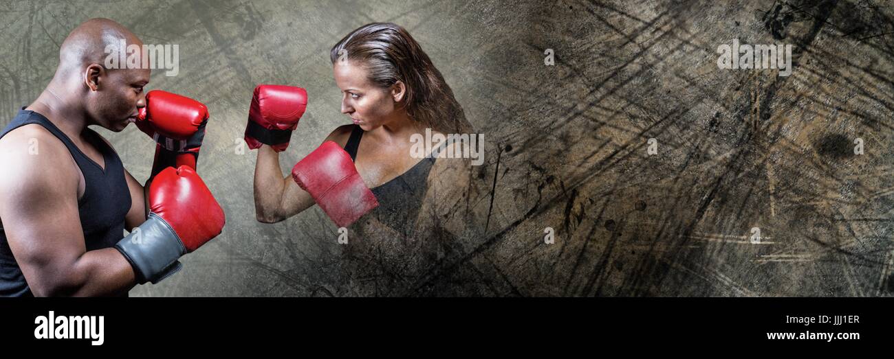 Boxer fighter man woman hi-res stock photography and images - Alamy