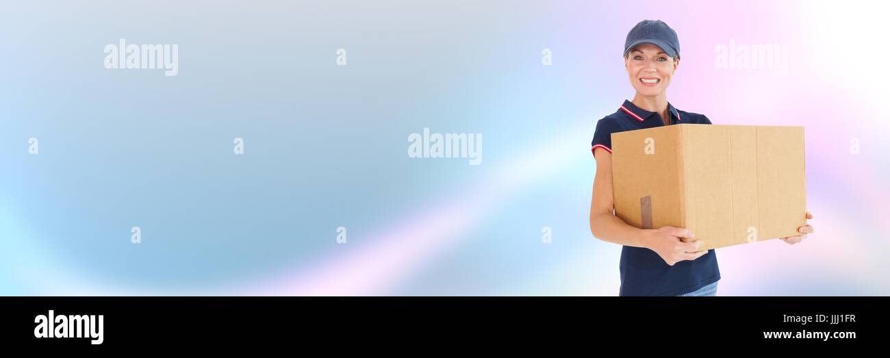 Pink Delivery Courier Box High Resolution Stock Photography and Images ...
