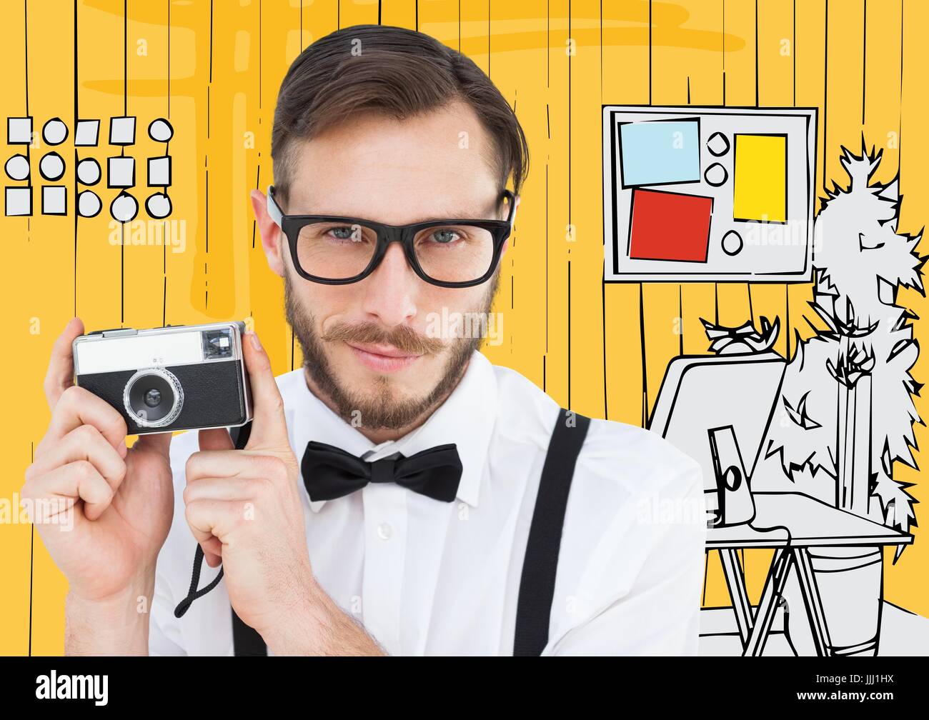 Hand drawn camera hi-res stock photography and images - Alamy