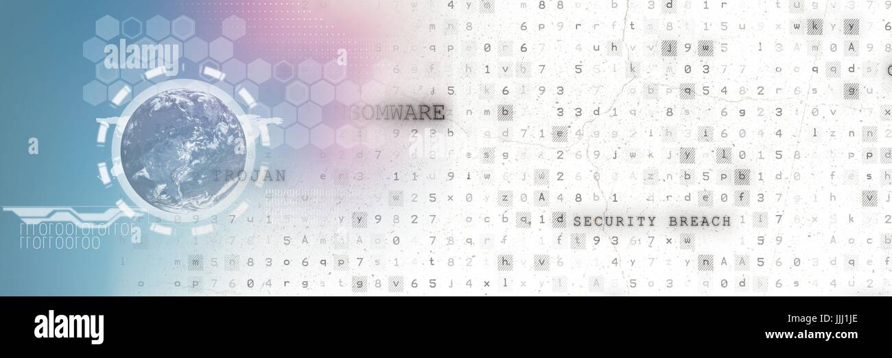 Globe interface with white smart tech transition Stock Photo - Alamy