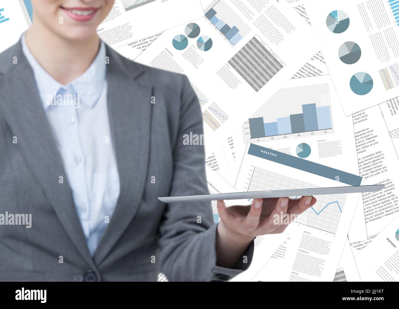 Woman reading business section hi-res stock photography and images - Alamy