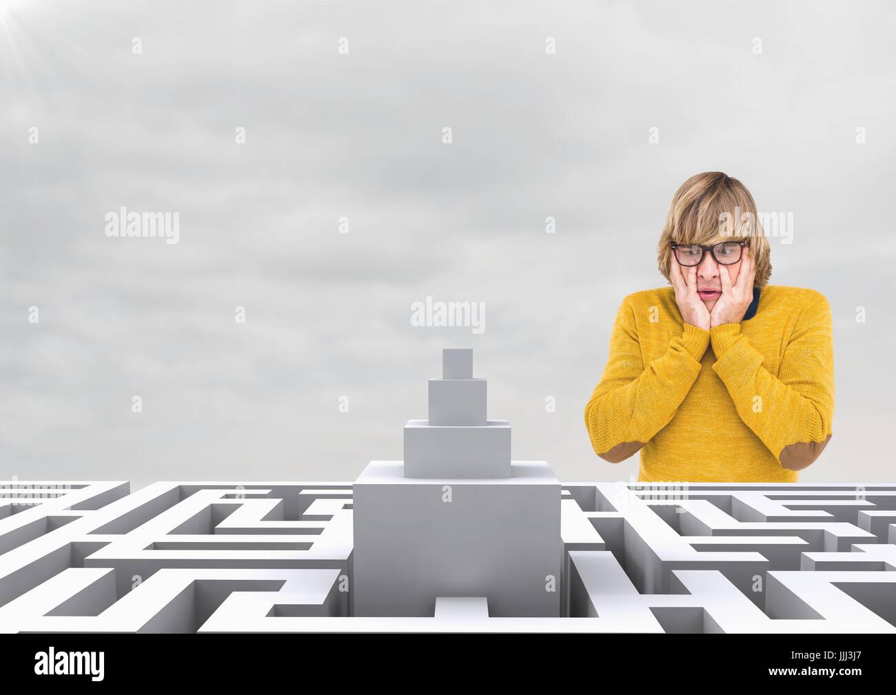 Confused shocked surprised blond hi-res stock photography and images ...