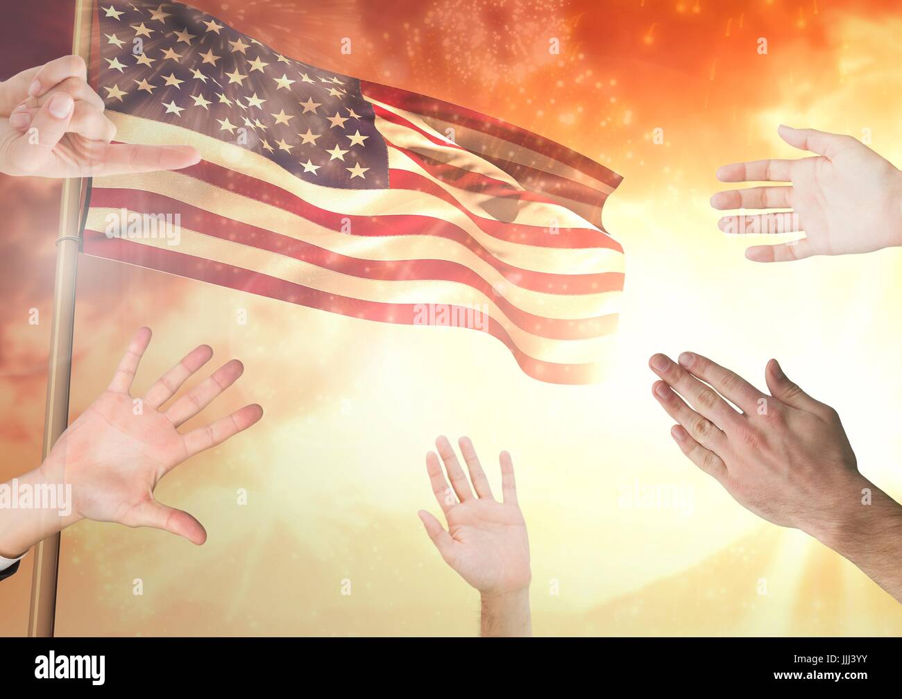 Man waving hands around hi-res stock photography and images - Alamy