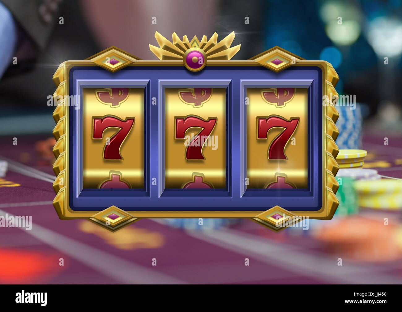 Woman play slot machine hi-res stock photography and images - Alamy