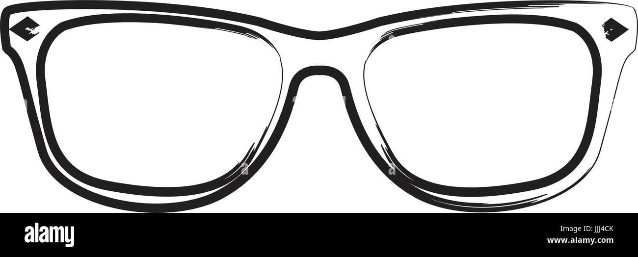 Glasses outline Black and White Stock Photos & Images - Alamy