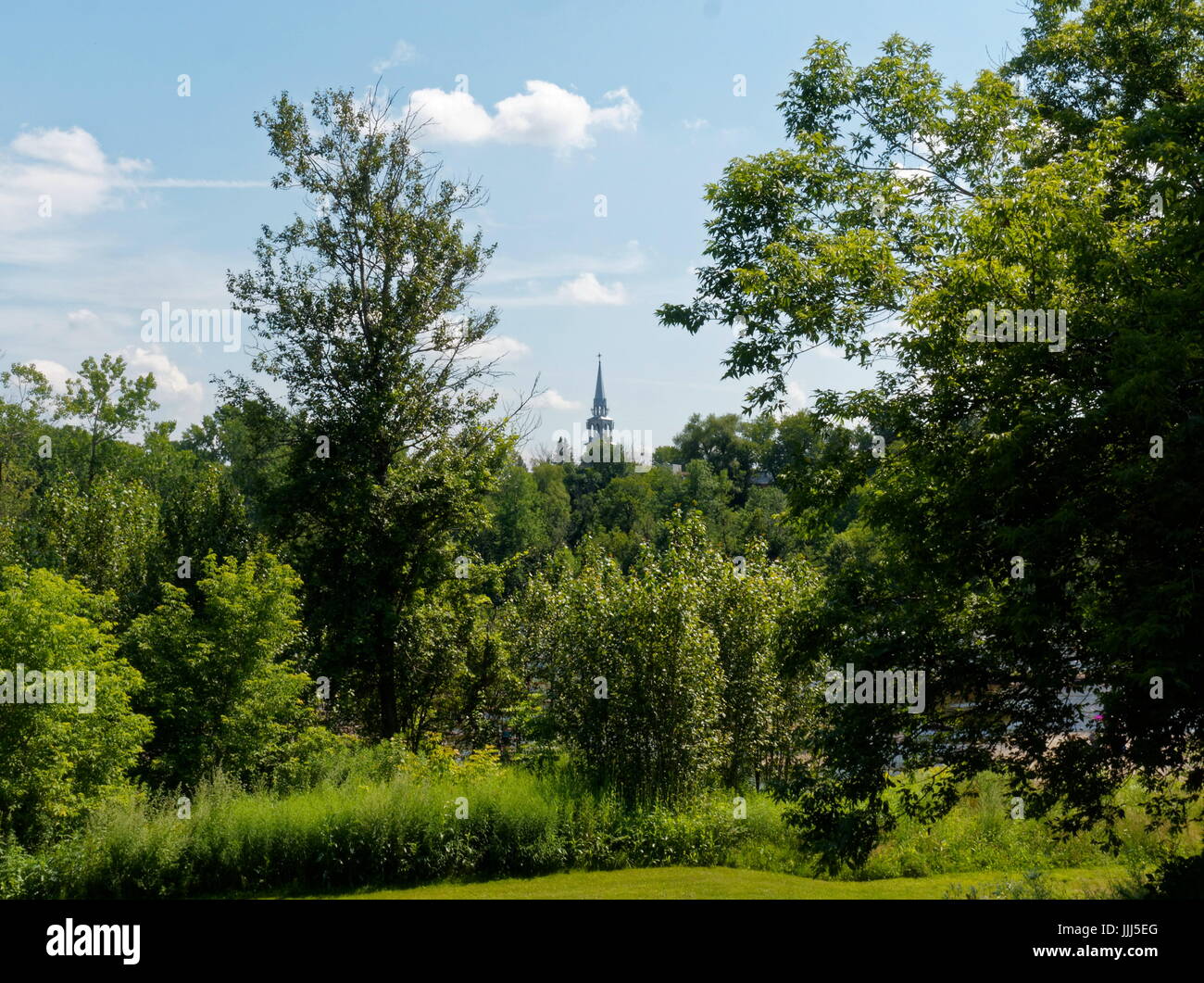 Tall steeple of catholic church hi-res stock photography and images - Alamy
