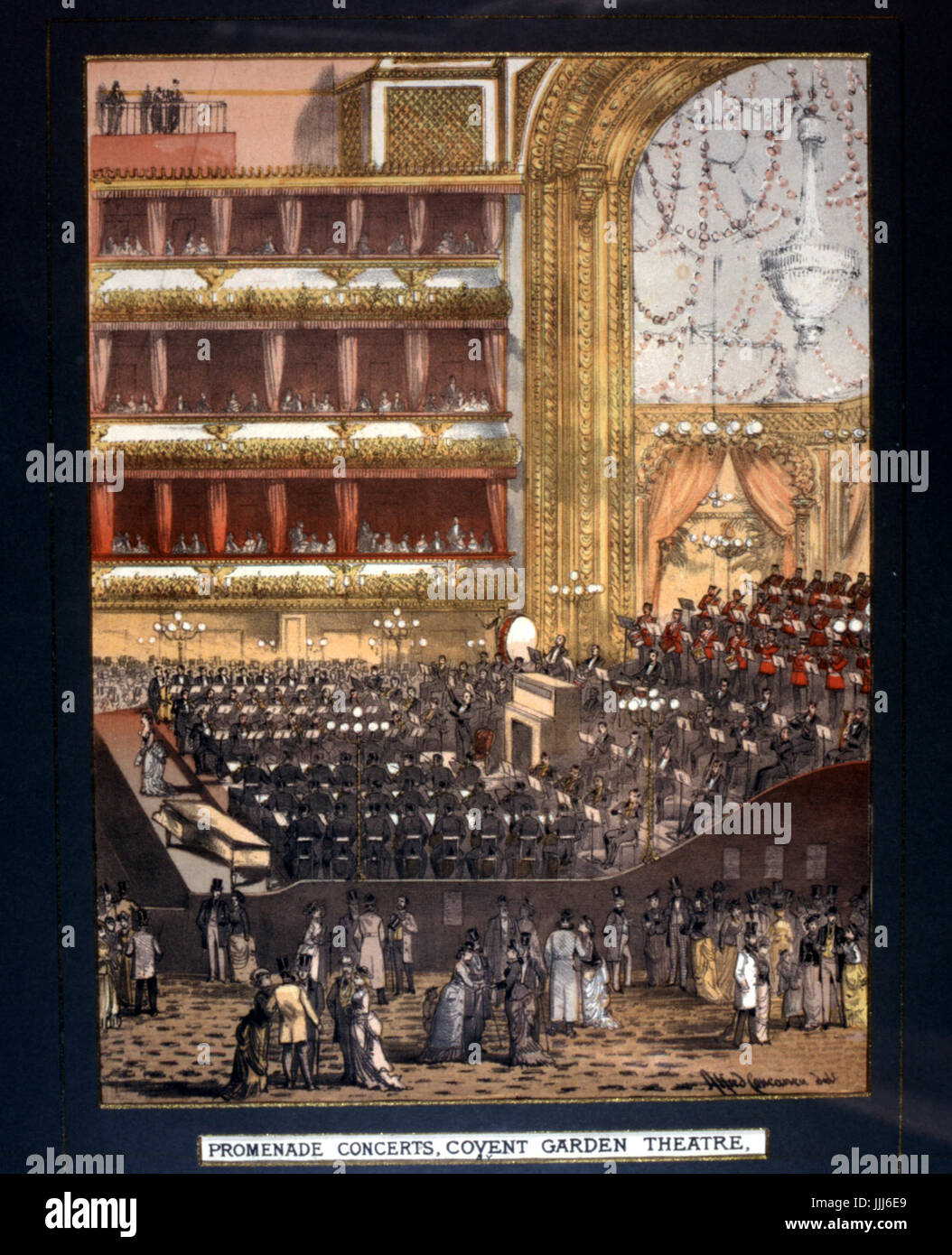 Promenade Concert , Covent Garden Theatre 1860s - inside Royal Opera ...