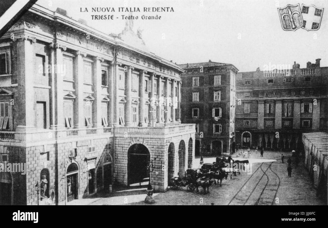 TRIESTE - Teatro Grande exterior - concert hall Stock Photo - Alamy