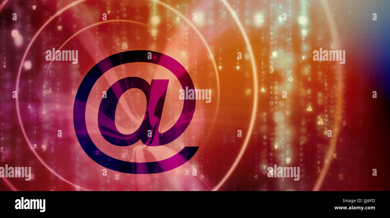 Composite 3d image of at symbol Stock Photo - Alamy