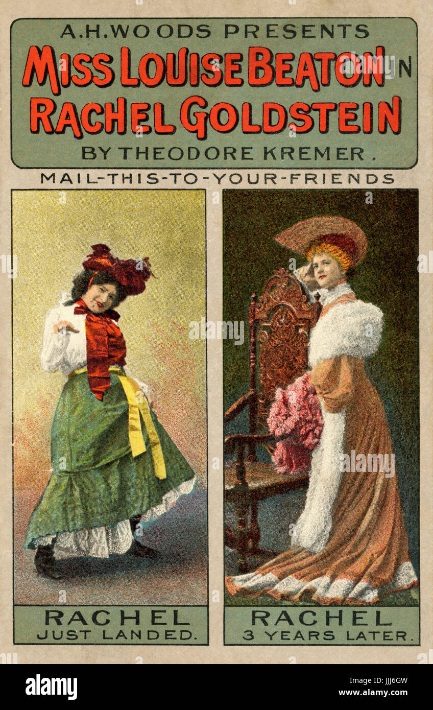 American Yiddish theatre -Miss Louise Beaton in 'Rachel Goldstein' by ...