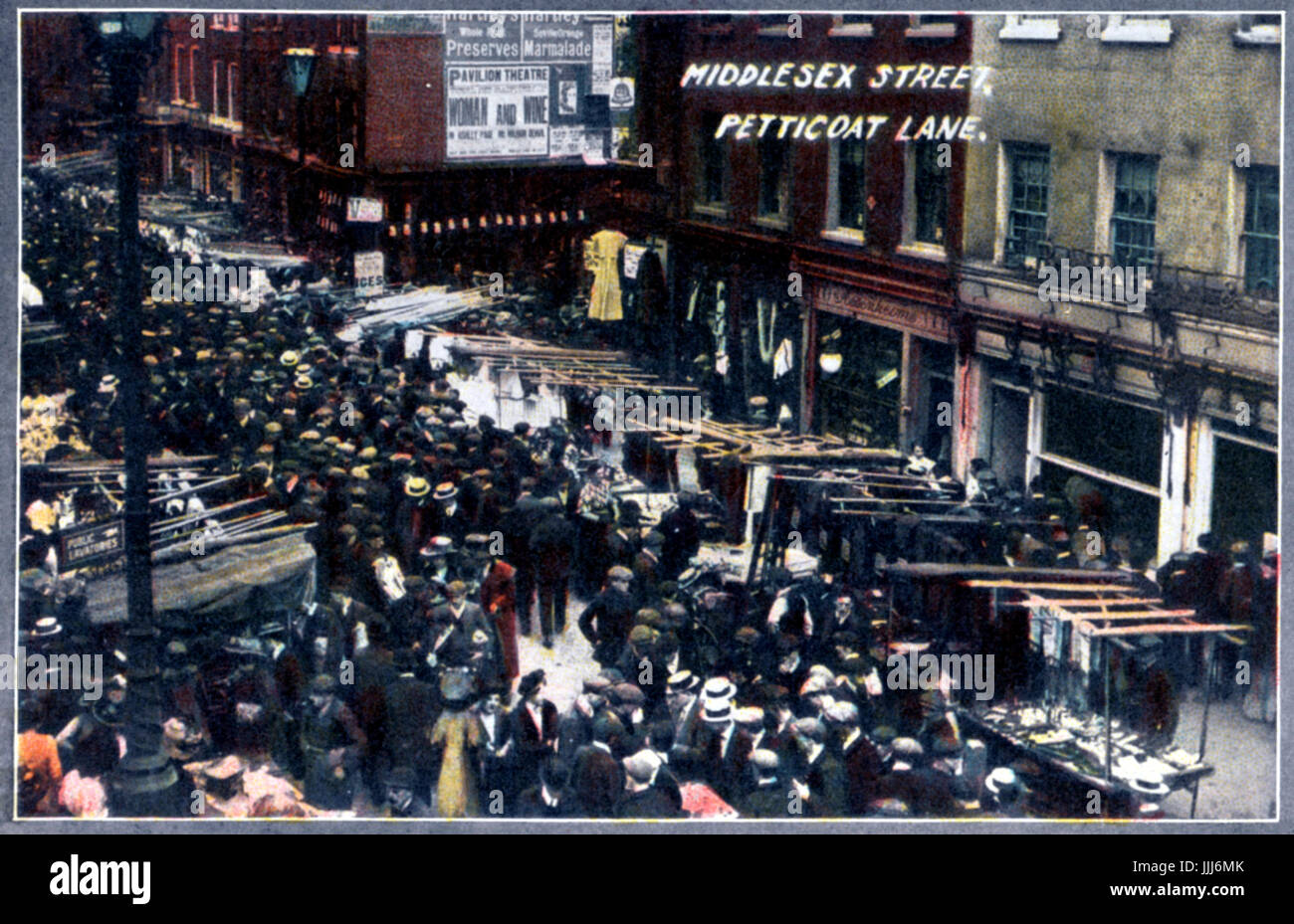 Petticoat Lane market, Middlesex Street, London early 1900s. Jewish ...