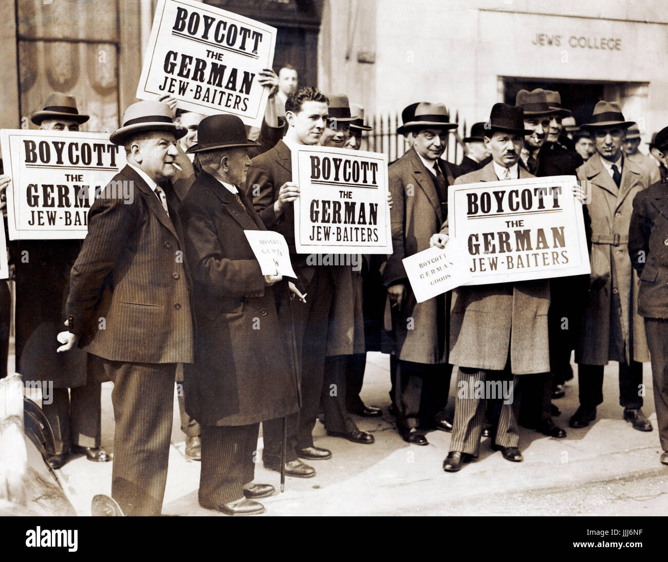 Protest demonstration to object to the Nazi measures introduced in ...