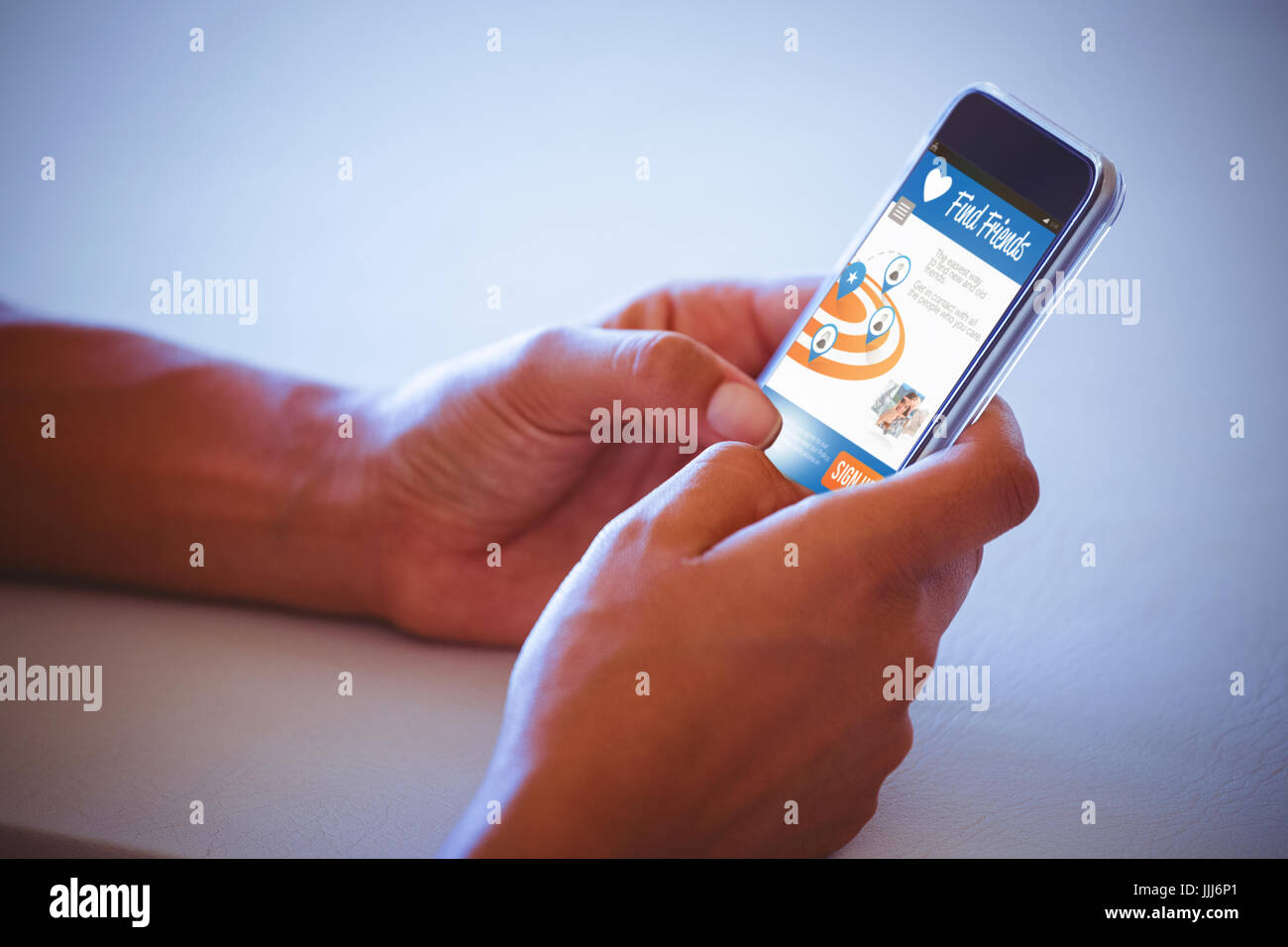 Composite 3d image of interface of chat application Stock Photo - Alamy