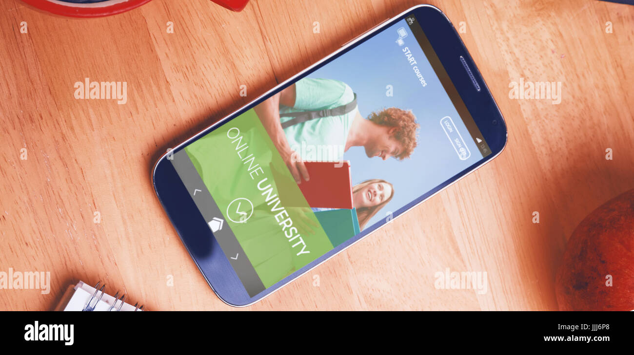 3d Image of online university add Stock Photo - Alamy