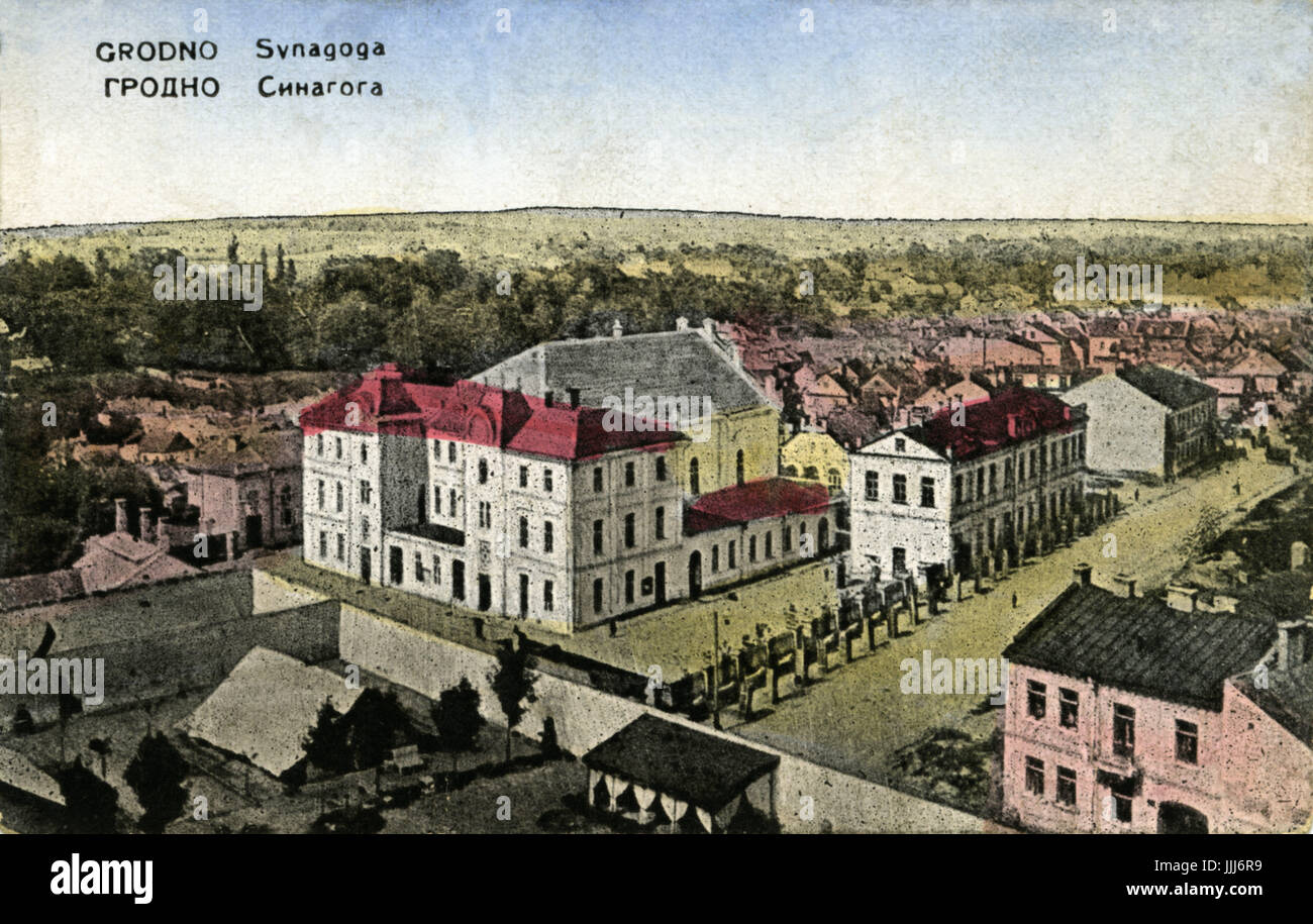 Grodno Synagogue exterior . Postcard source dated 1916 Stock Photo - Alamy