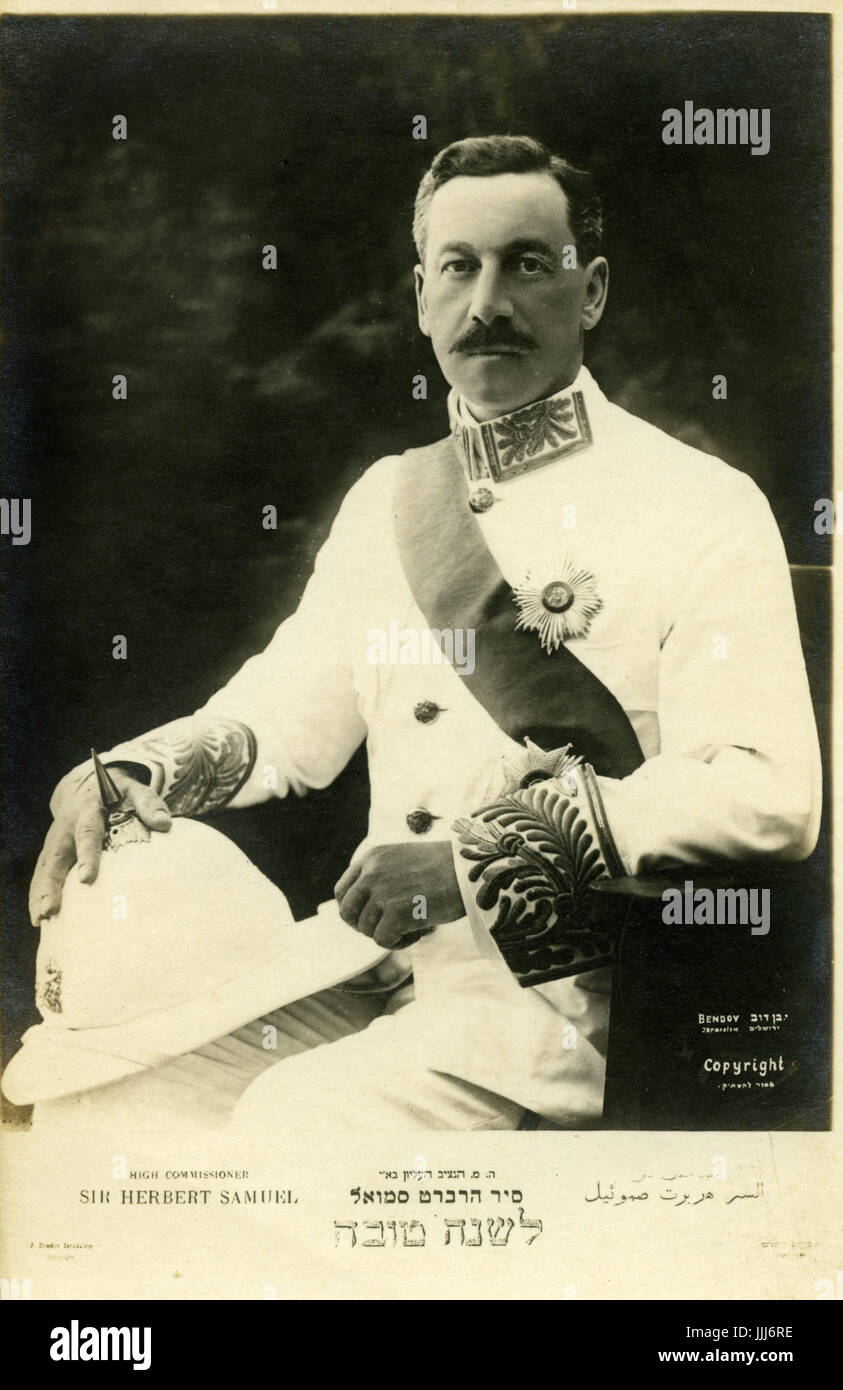 Sir Herbert Samuel was 1st High Comissioner of Palestine (1920 - 1925 ...