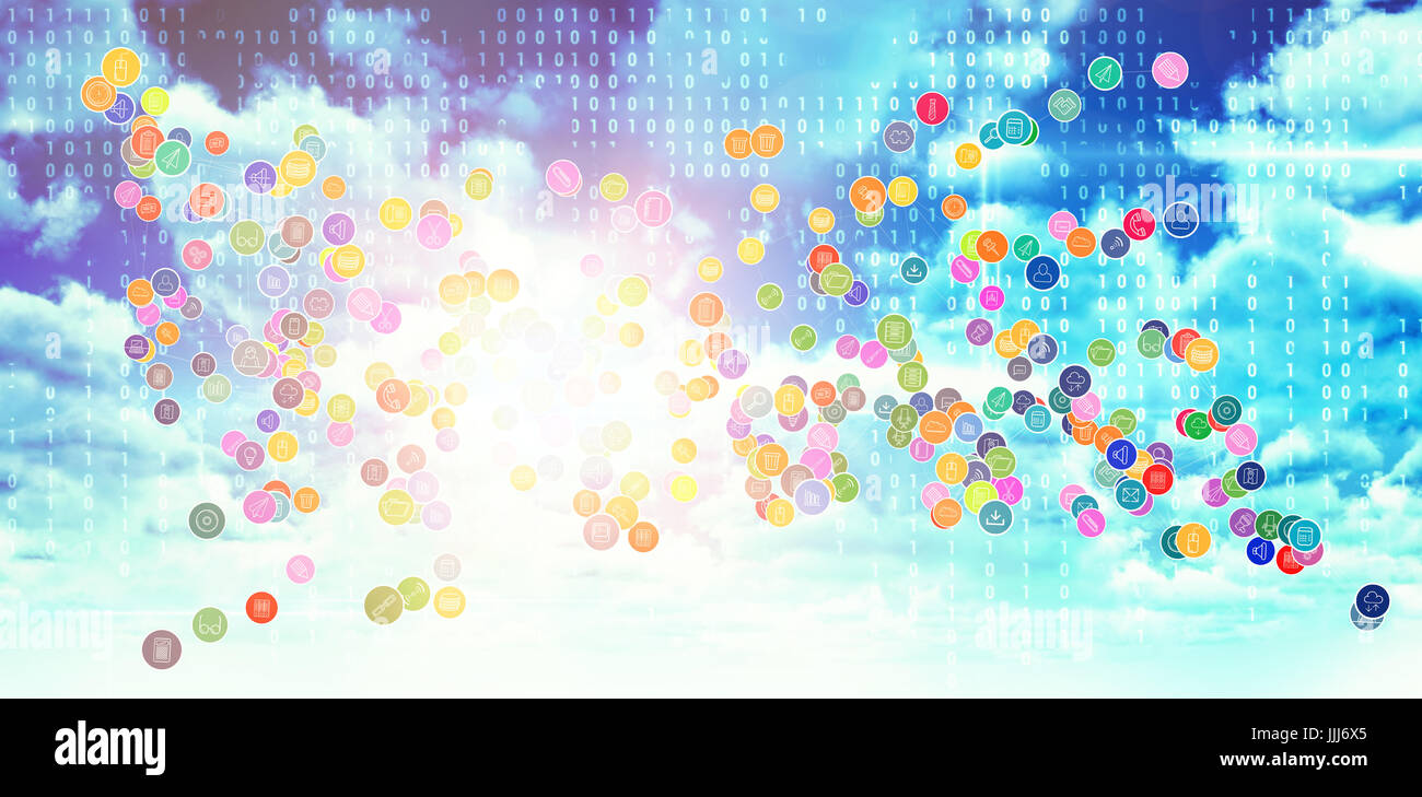 Composite 3d image of technology icons Stock Photo - Alamy