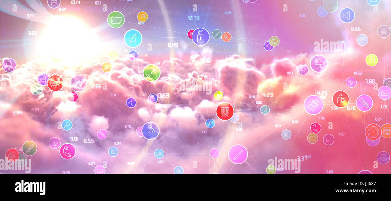 Composite 3d image of technology icons Stock Photo - Alamy