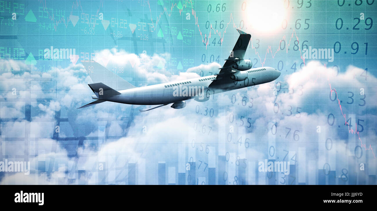 Composite 3d image of graphic airplane Stock Photo - Alamy