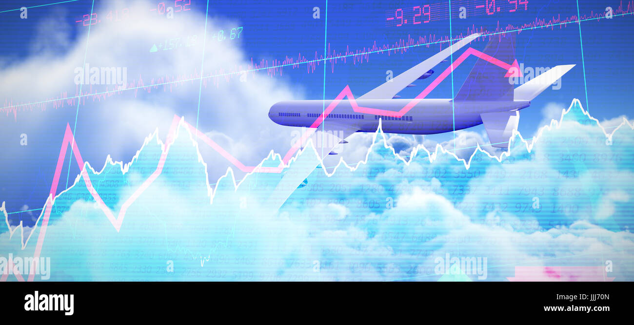 Composite 3d image of graphic airplane Stock Photo - Alamy
