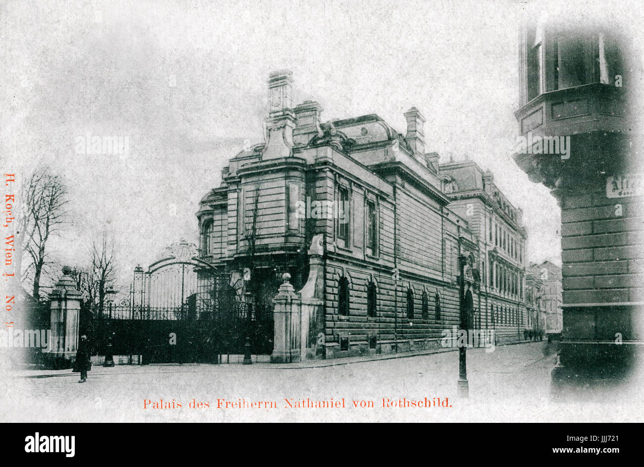 Baron Nathan Rothschild 's palace in Vienna, Austria. Postcard psoted ...