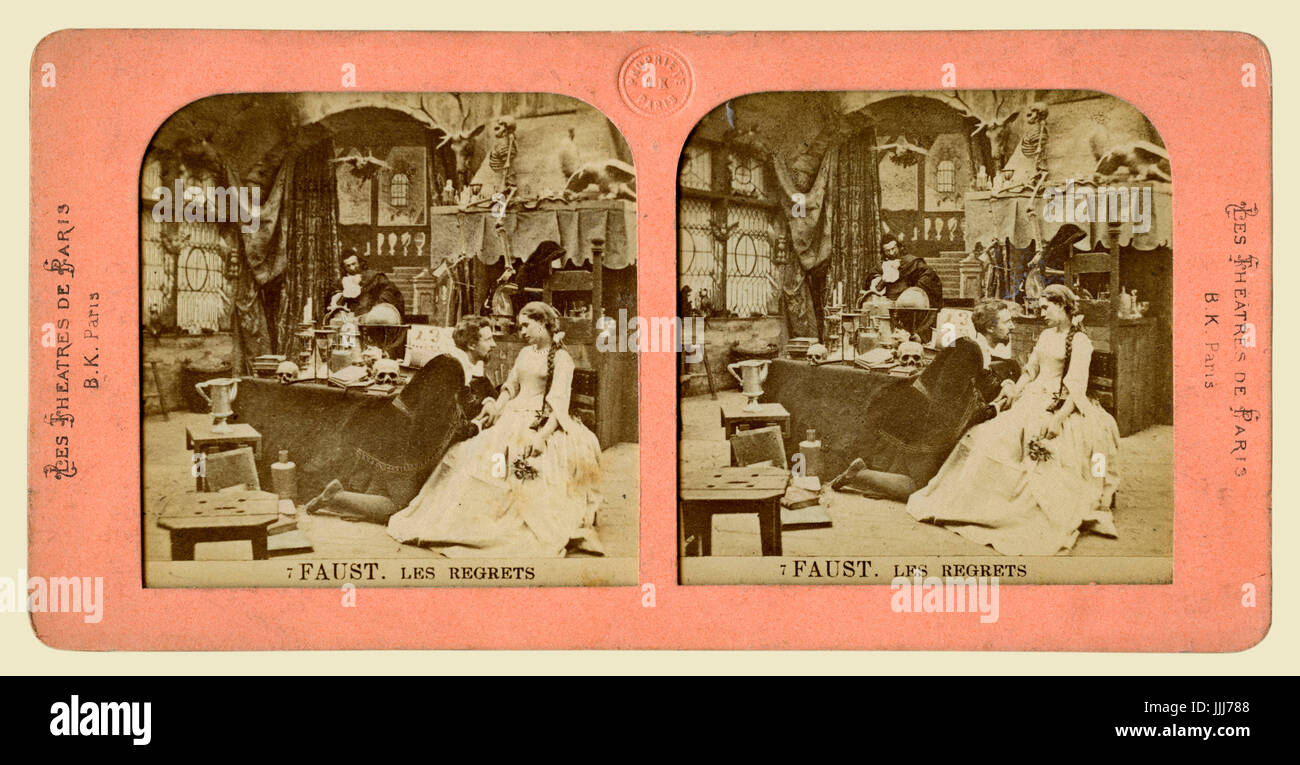 Faust opera by Charles Gounod (1818-1893), 1859. 'Les regrets' (regrets ...