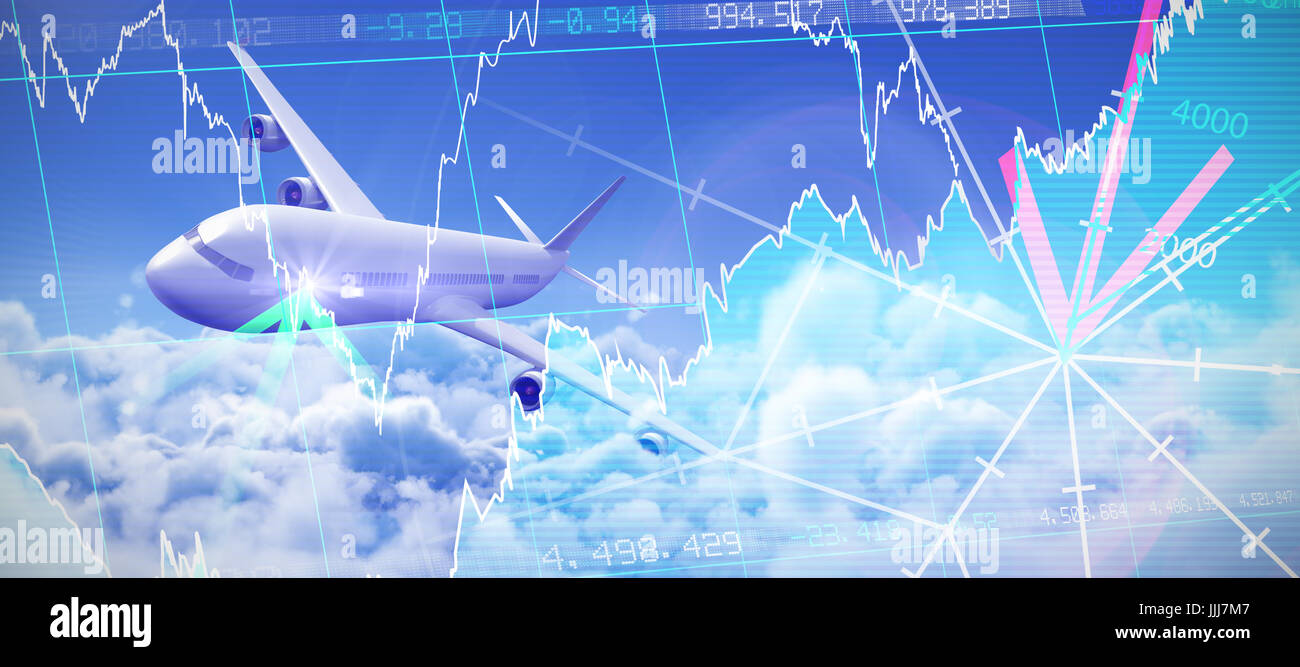 Composite 3d image of graphic airplane Stock Photo - Alamy