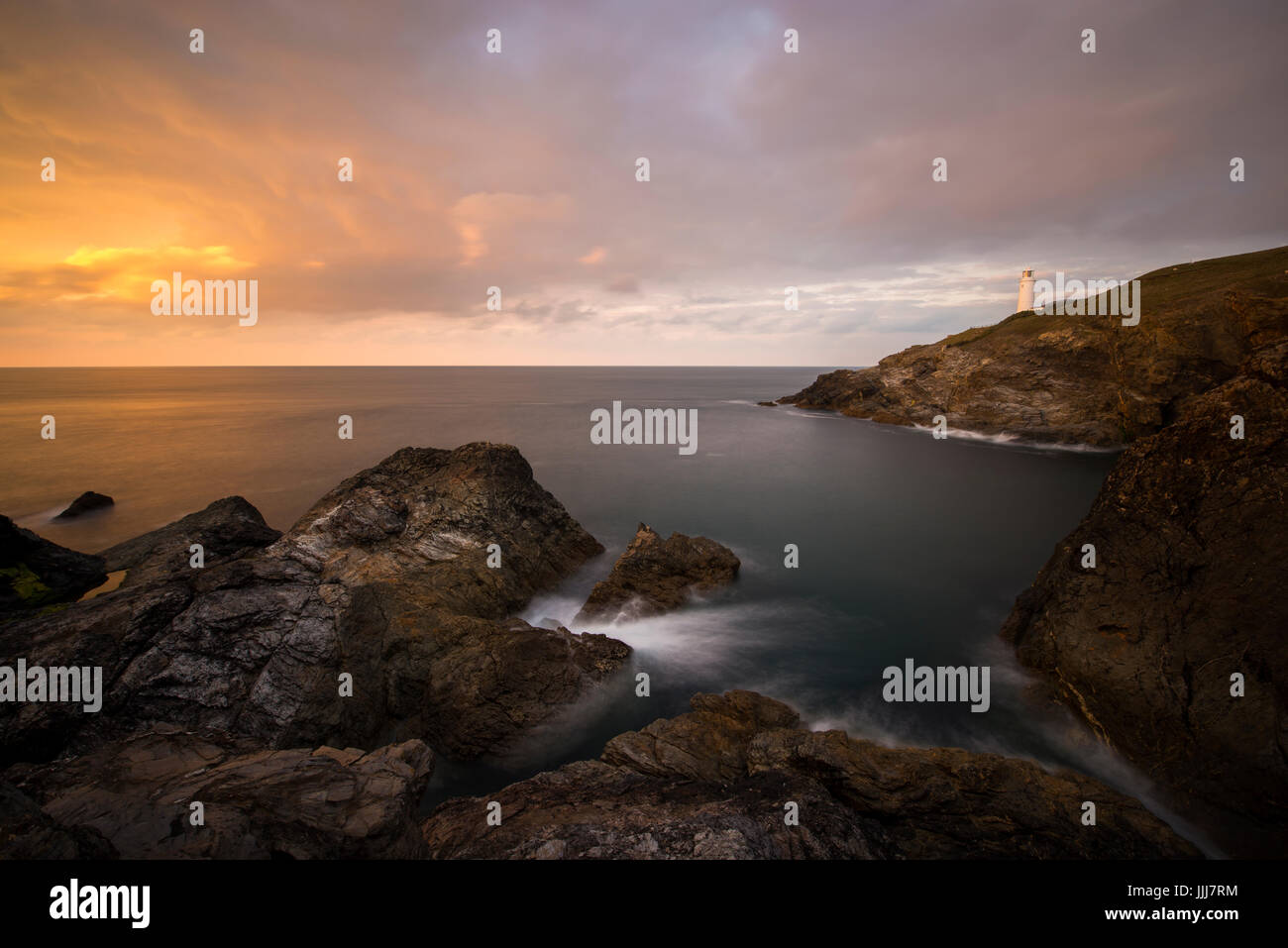 Trevose Head Lighthouse in Cornwall Stock Photo - Alamy