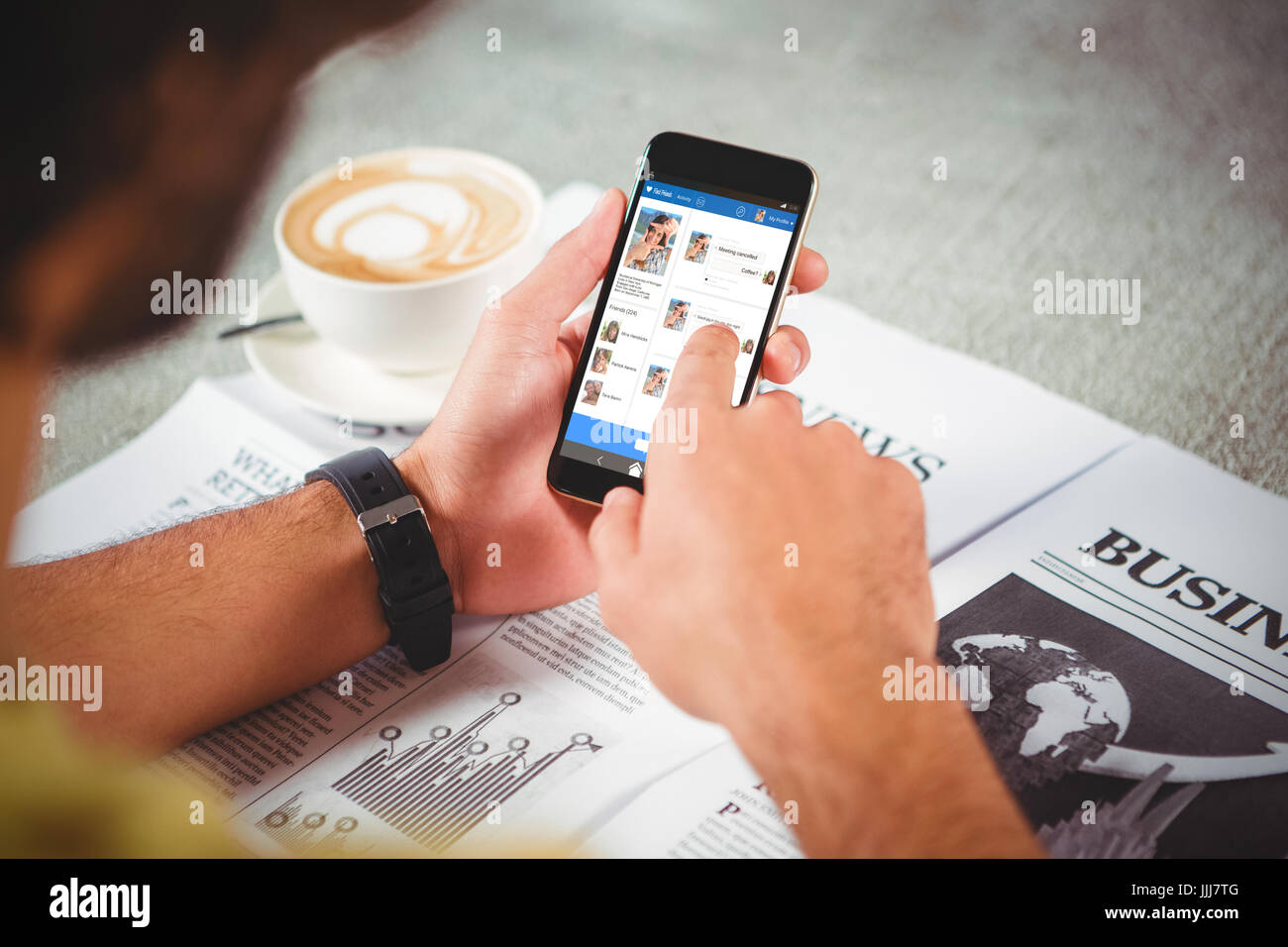 Composite 3d image of interface of chat application Stock Photo - Alamy