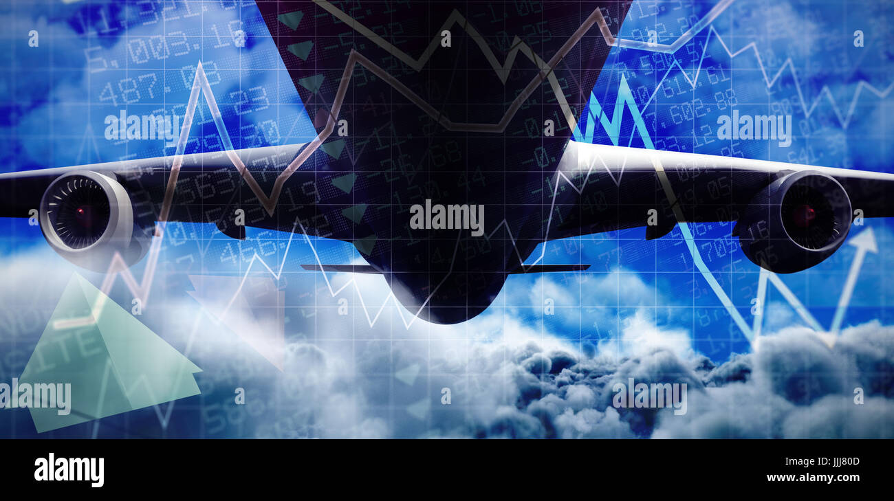 Composite 3d image of graphic airplane Stock Photo - Alamy