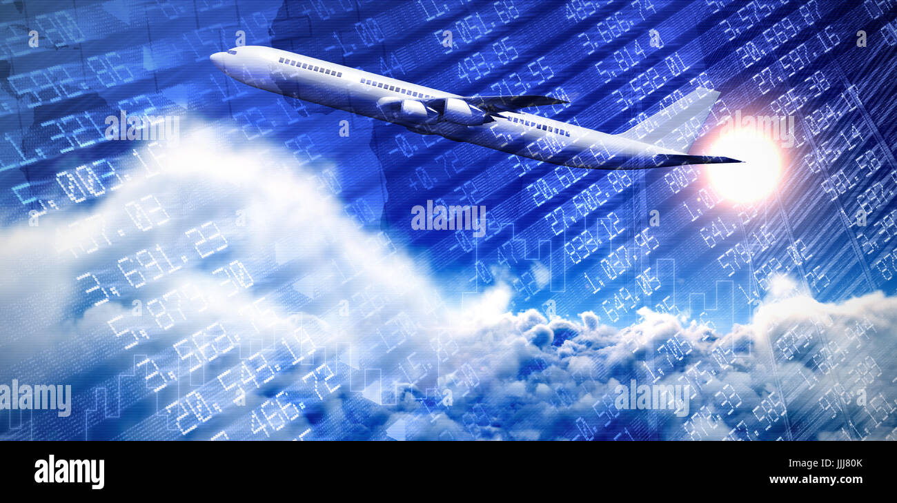 Composite 3d image of graphic airplane Stock Photo - Alamy